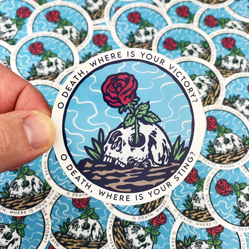 O Death Where is Your Victory Sticker, Christian Tattoo Art (2 Inch) - Etsy