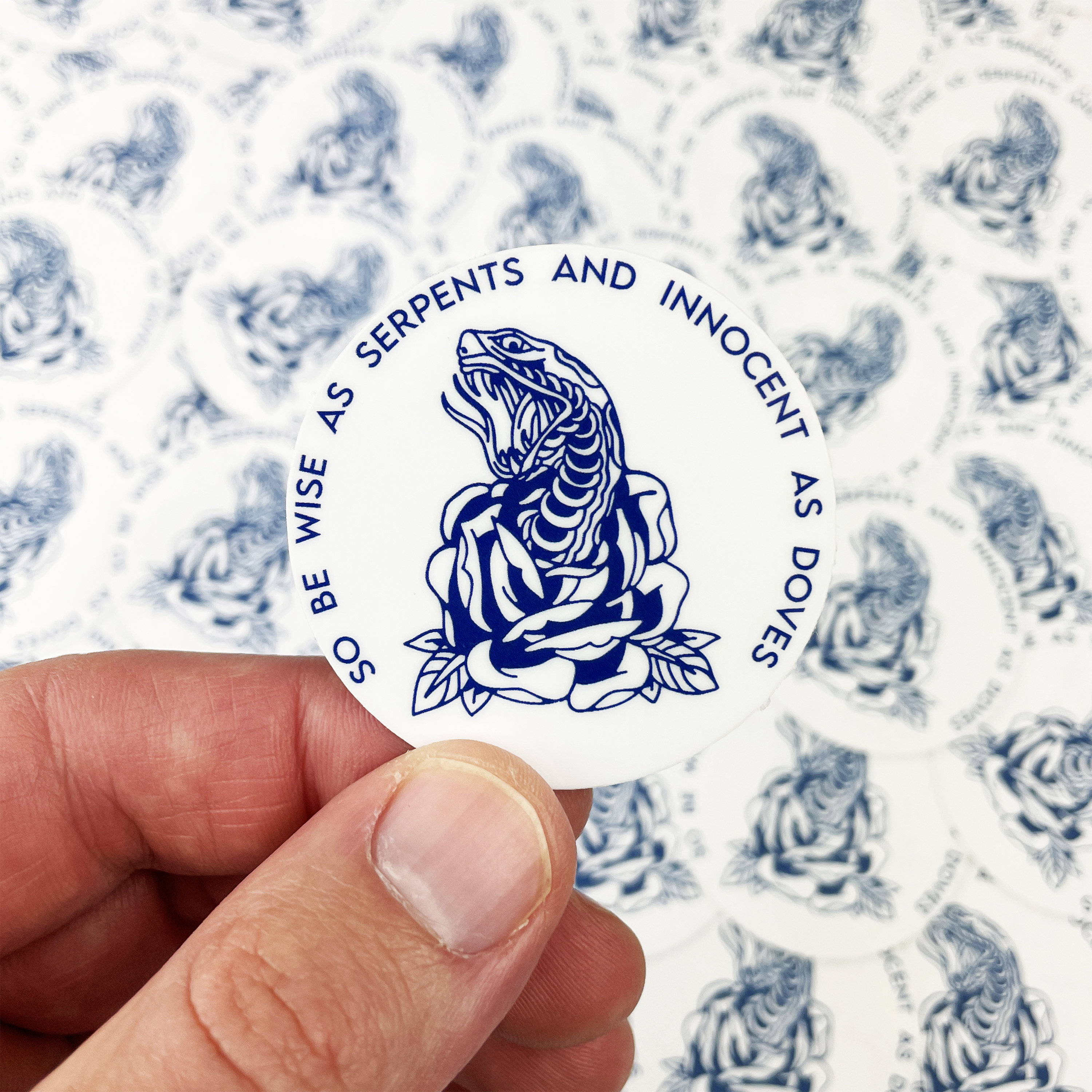 So Be Wise as Serpents Waterproof Vinyl Sticker | Tattoo Art Sticker ...