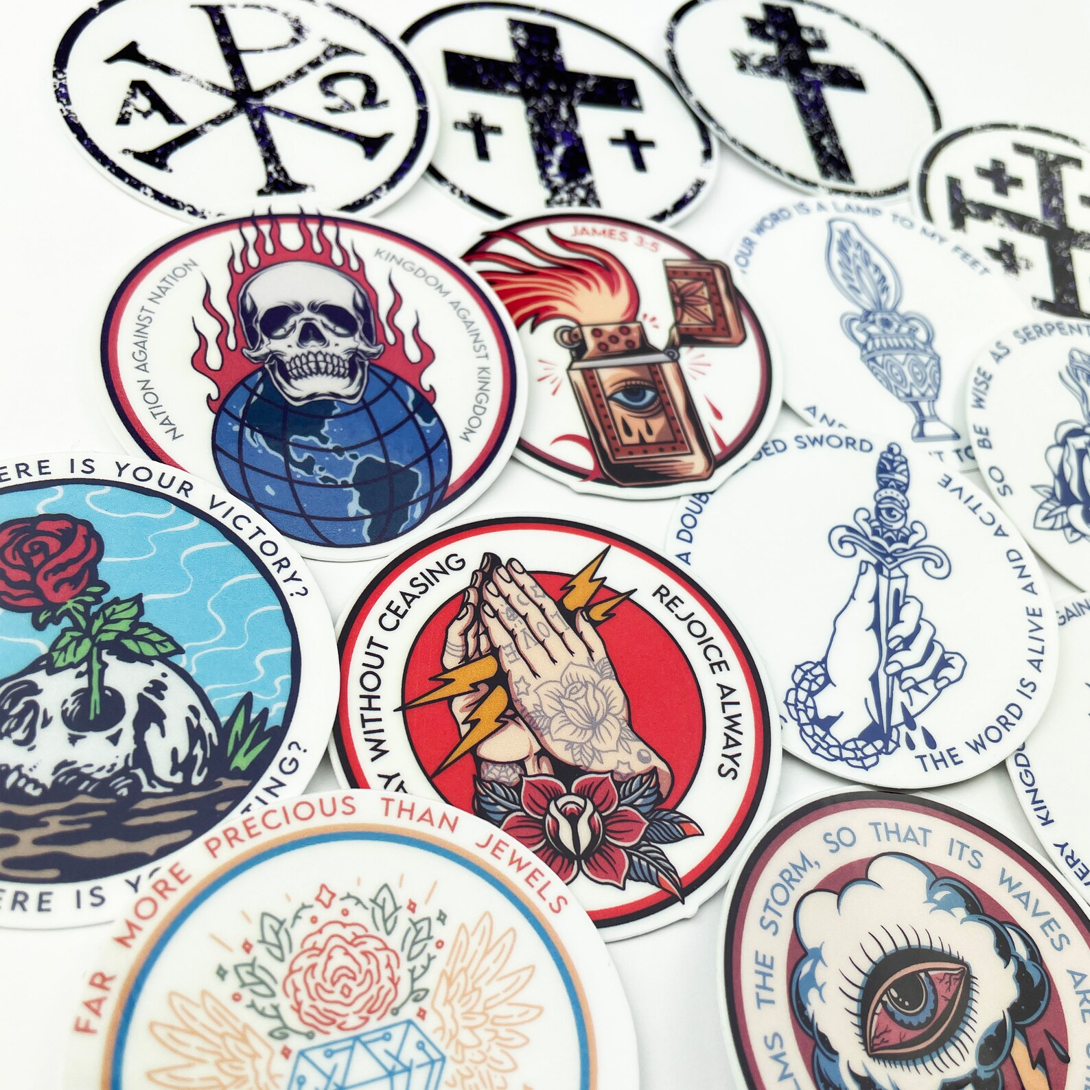 Jerusalem Cross Waterproof Vinyl Sticker Crusader's Cross Sticker ...