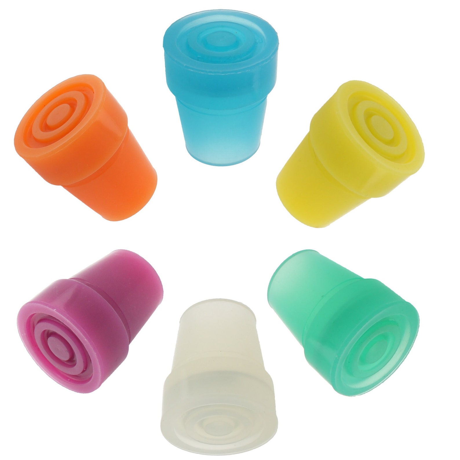 Pair of Funky Coloured Walking Stick Rubber Ferrules Tips Various ...