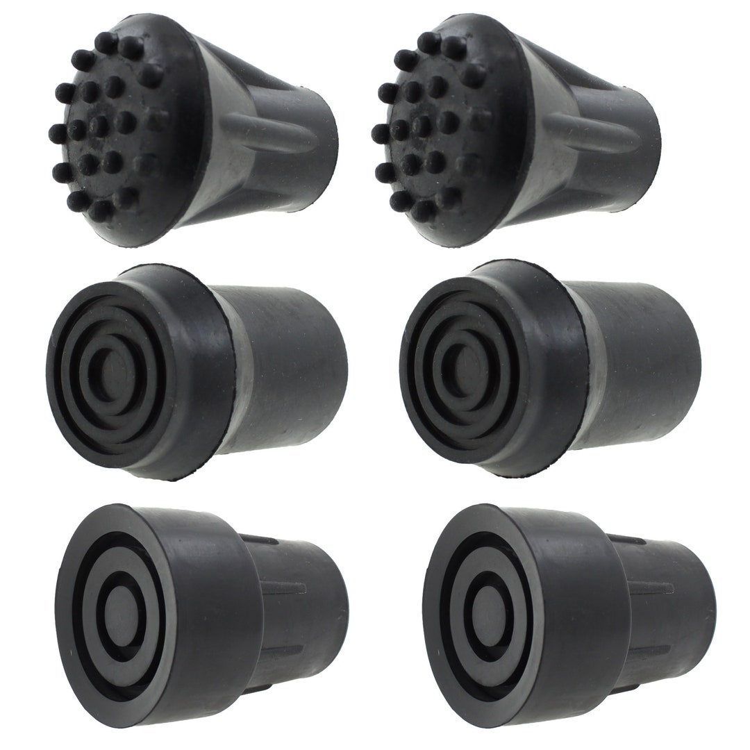 4 Pack of 19mm 3/4 Custom Walking Stick Rubber Bottoms, Walking Cane ...