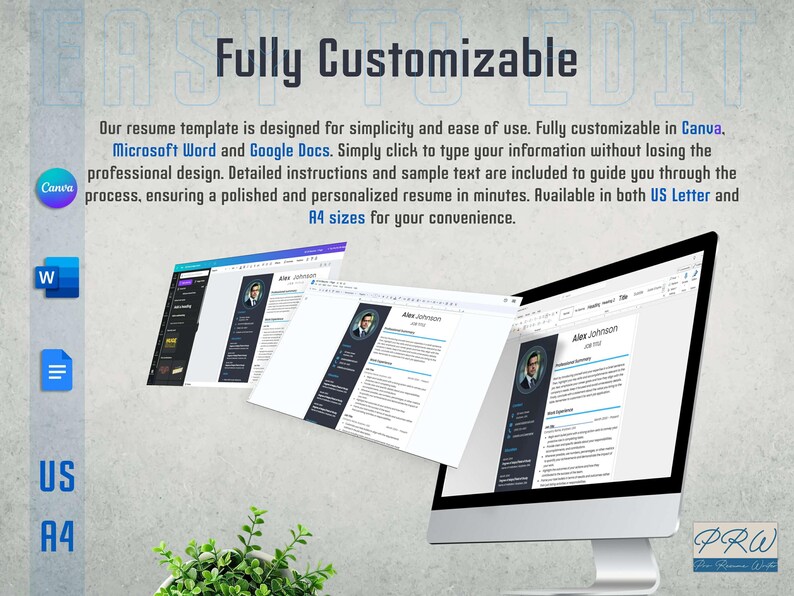 ATS Friendly Resume Template With Photo for Word, Google Docs, and ...