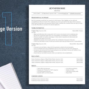 ATS Friendly Resume Template for Word, Google Docs and Canva, ATS CV ...
