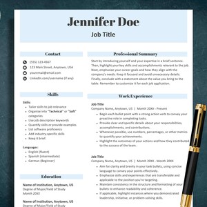Google Docs, Word, and Canva Resume Template, ATS Friendly Resume, ATS ...