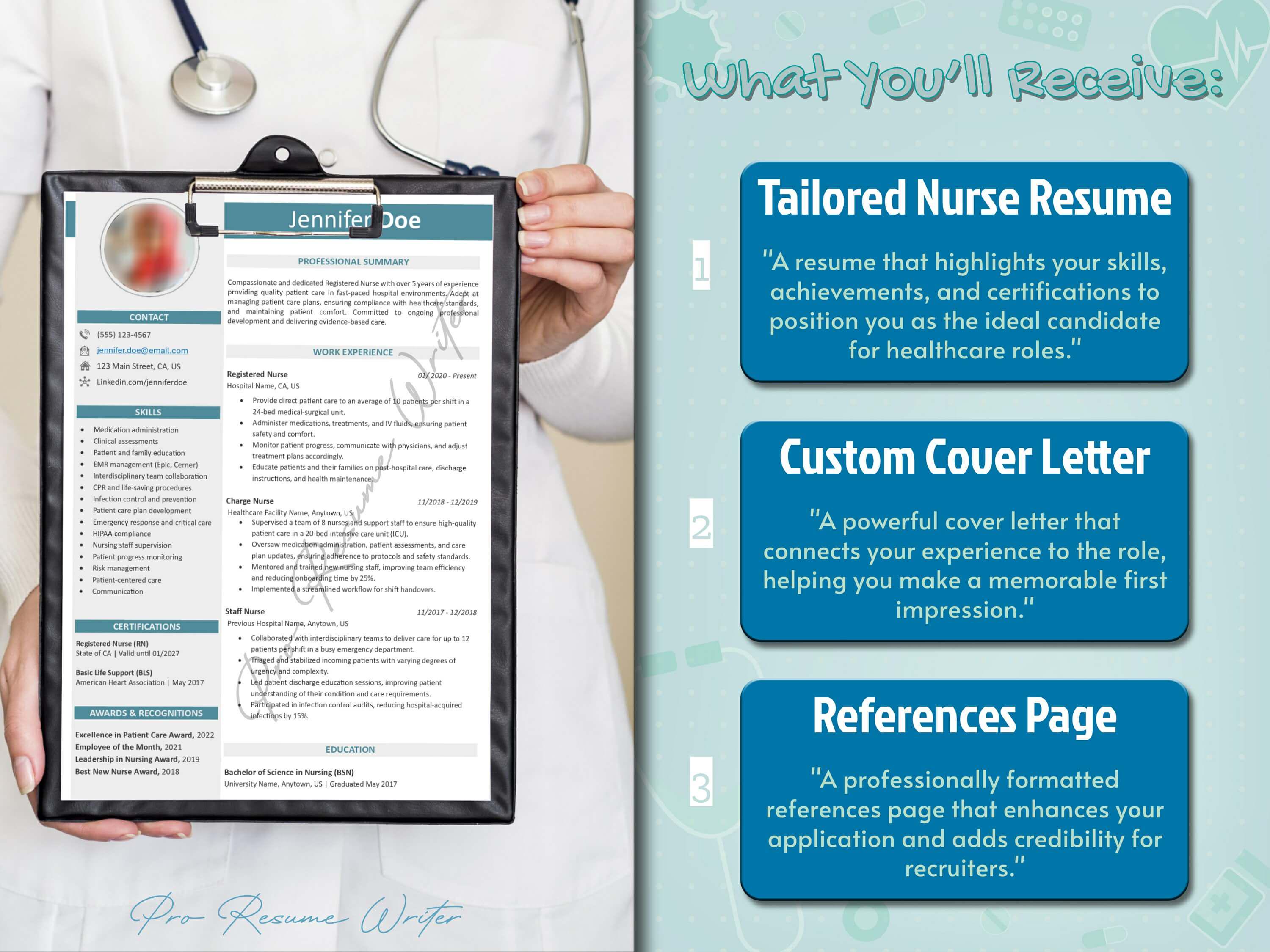 Professional Nurse Resume Writing Service | Tailored Ats-friendly ...