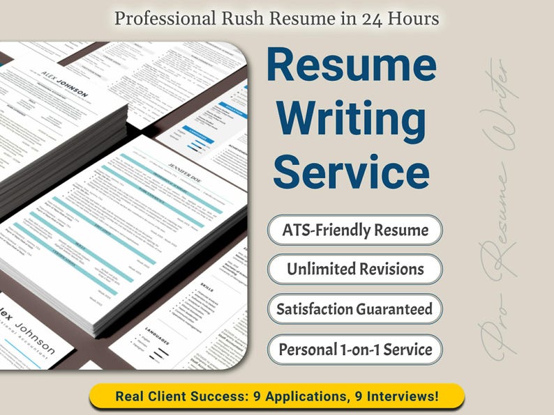 Professional Resume Writing Service: Ats-friendly Resume, 24-hour Rush ...