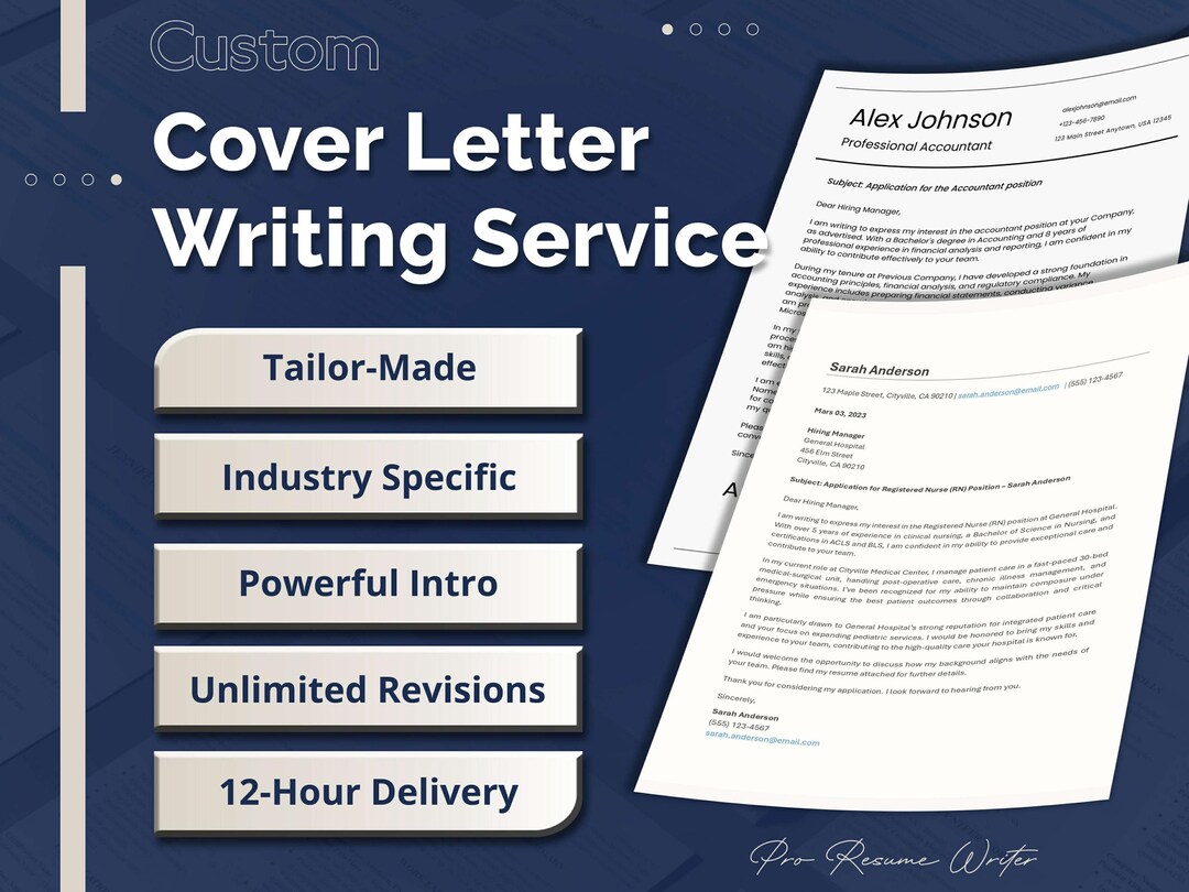 Custom Cover Letter Writing Service | Tailor-made, Industry-specific ...