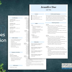 Google Docs, Word, and Canva Resume Template, ATS Friendly Resume, ATS ...