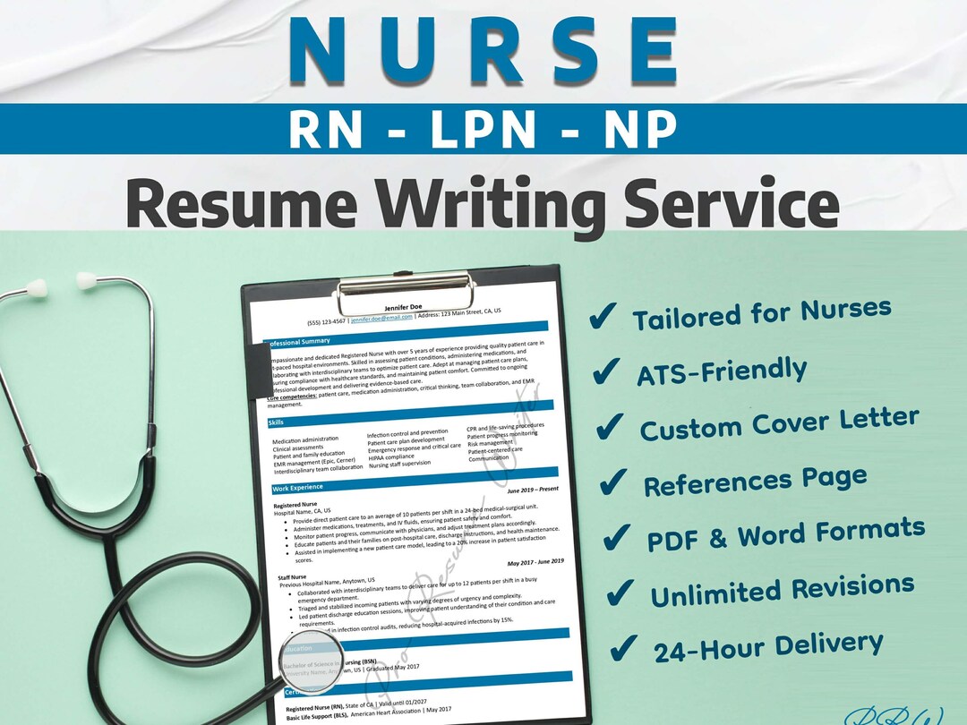 Professional Nurse Resume Writing Service | Tailored Ats-friendly ...