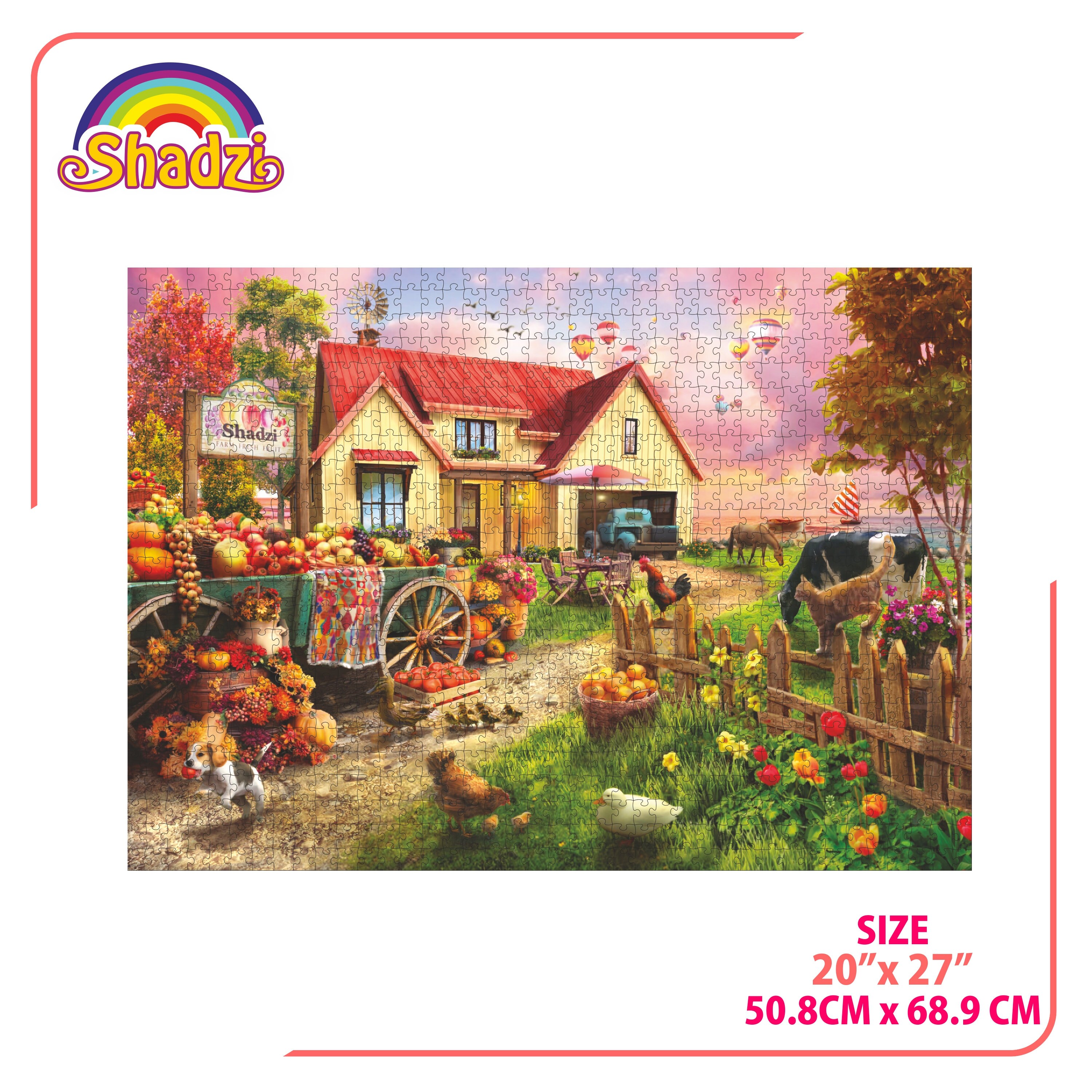 Shadzi Jigsaw Puzzles 1000 Pieces for Adults and Kids, Fresh and Lush ...