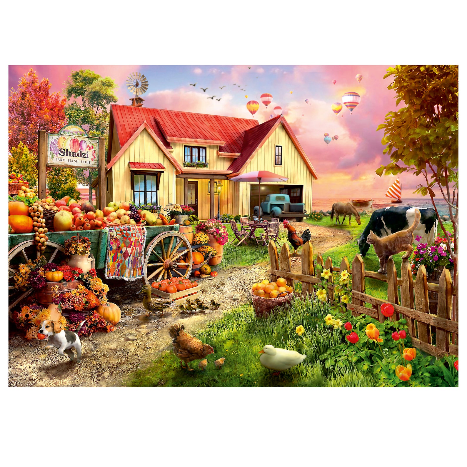 Shadzi Jigsaw Puzzles 1000 Pieces for Adults and Kids, Fresh and Lush ...