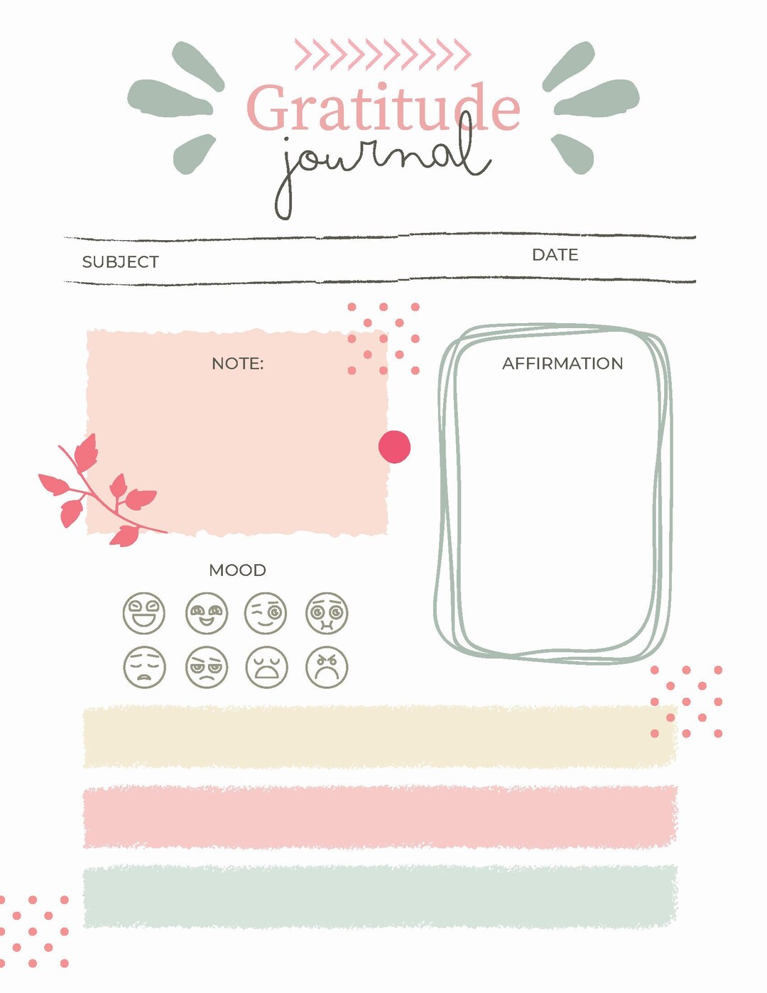 2024 Daily Gratitude Journal Reflect on Your Day Write It Down Digital ...