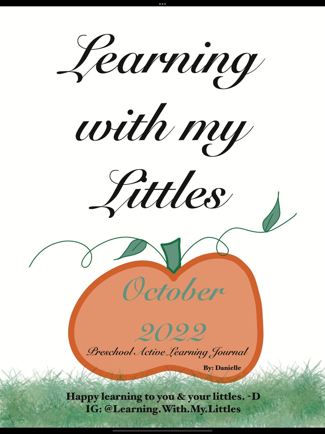 Preschool Learning Journal Activity Pages - Oct 2022 - Etsy