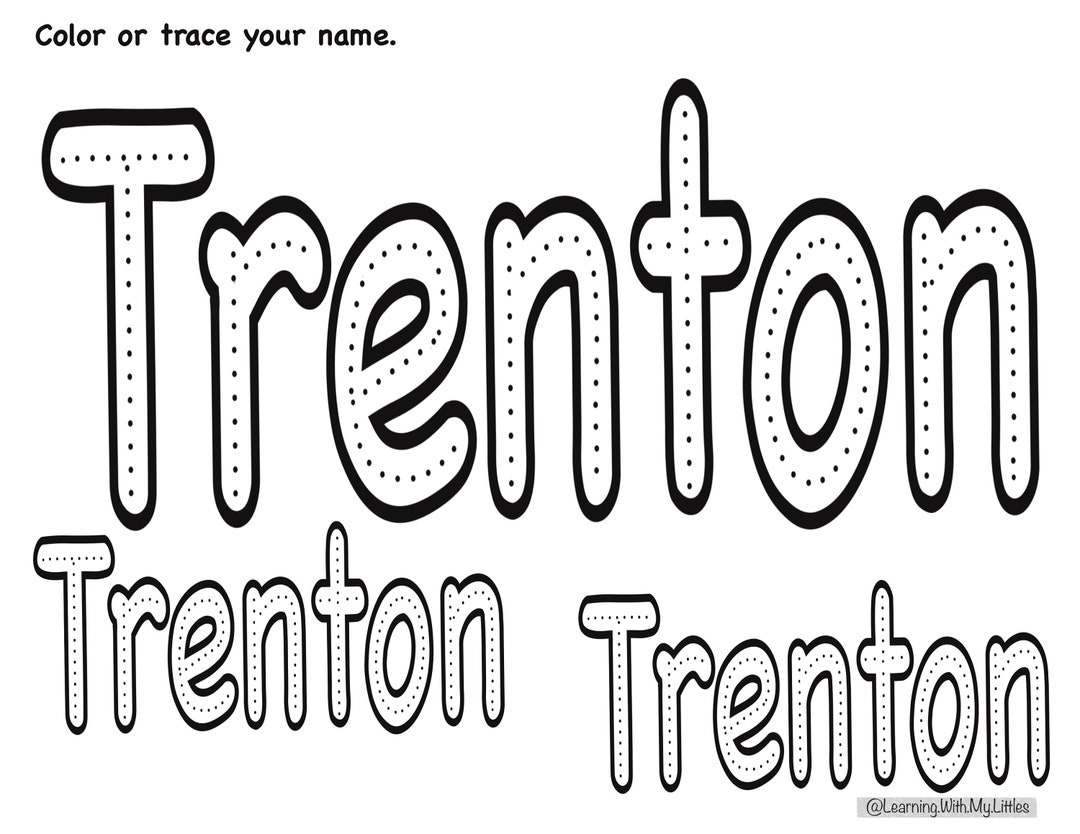 Personalized Name Practice Sheet - Etsy