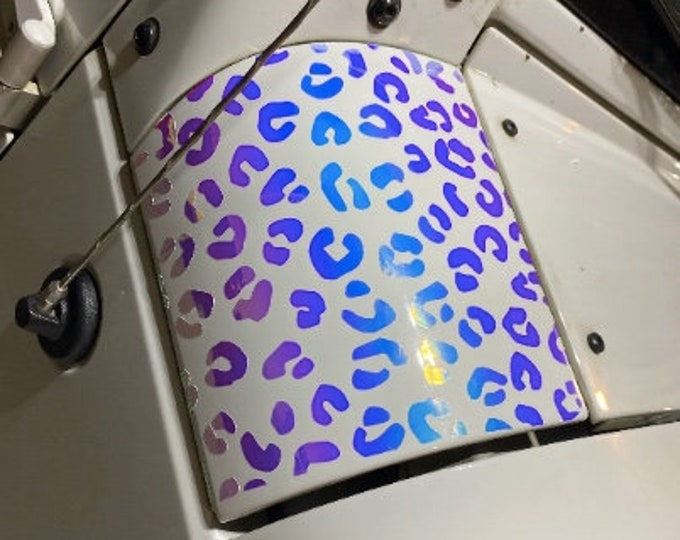 Cheetah Print Cowl Cover Decal, Wrangler Decal, Leopard Print Decal ...