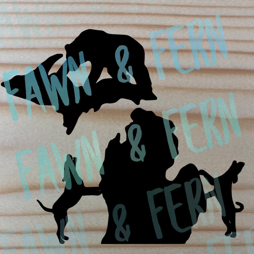 Michigan Sticker, Holographic Sticker, Car Decal, Treeing Hounds, Bear ...