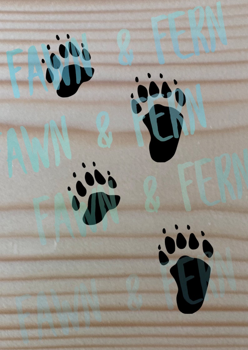 Bear Tracks Paw Print, Vinyl Decal Sticker, Bear Tracks, Walking Bear ...