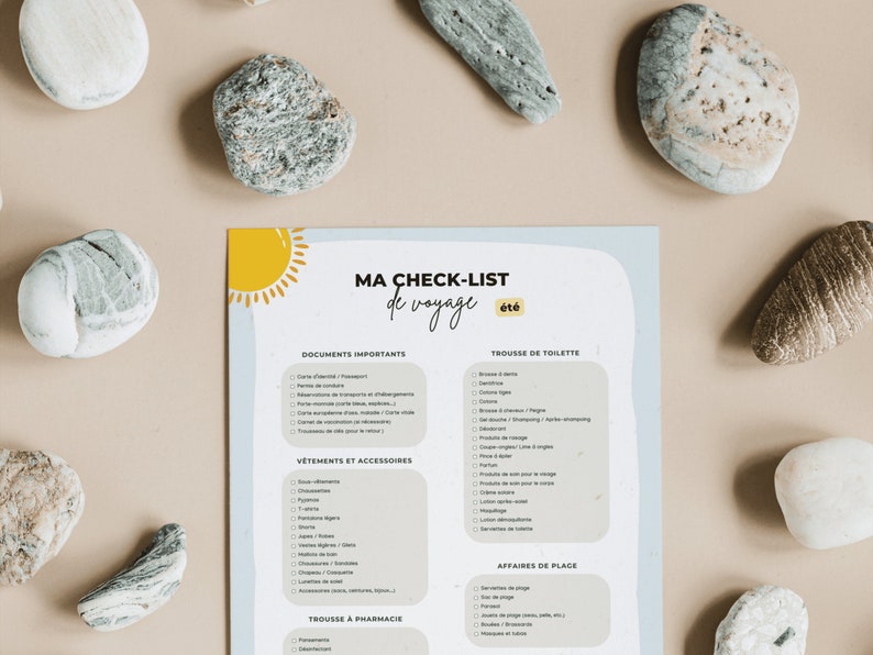 Printable Summer Travel Checklist | Travel Luggage List | Holiday ...