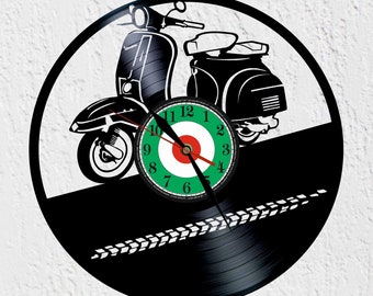 Motorcycle Record Clock - Etsy