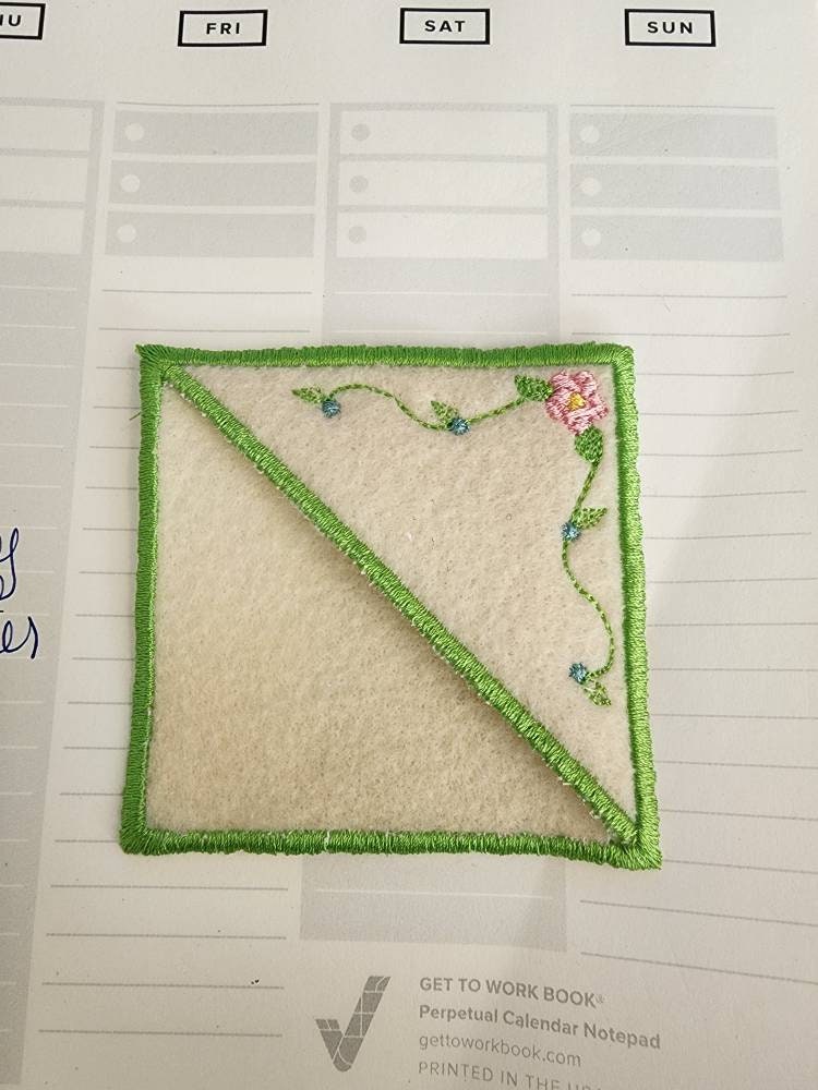 Floral Corner Bookmark Satin Stitch Digital Files Machine - Etsy