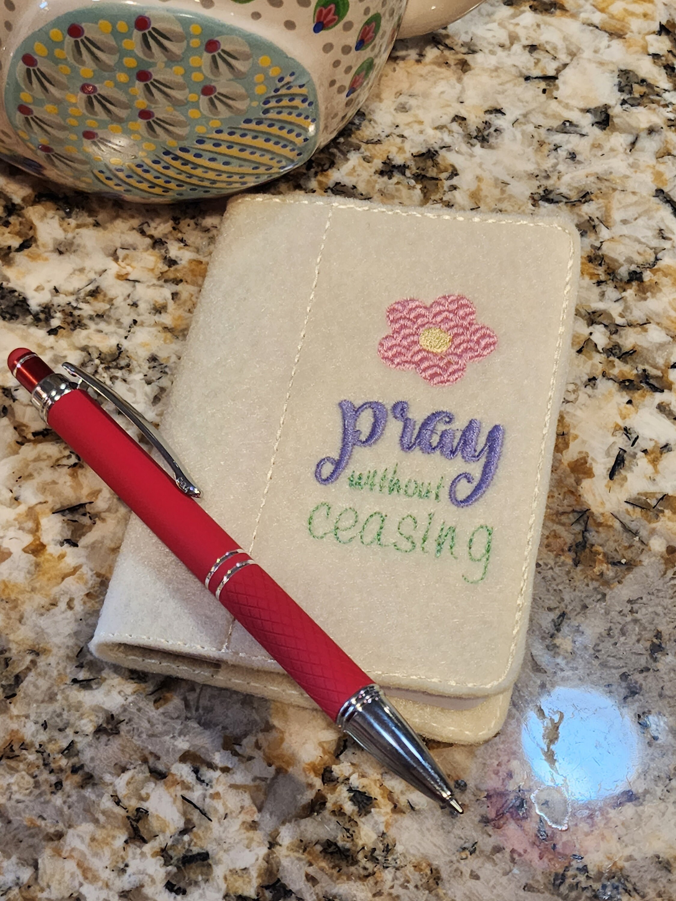 Pray Without Ceasing Mini-notebook Machine Embroidery Design, Digital ...