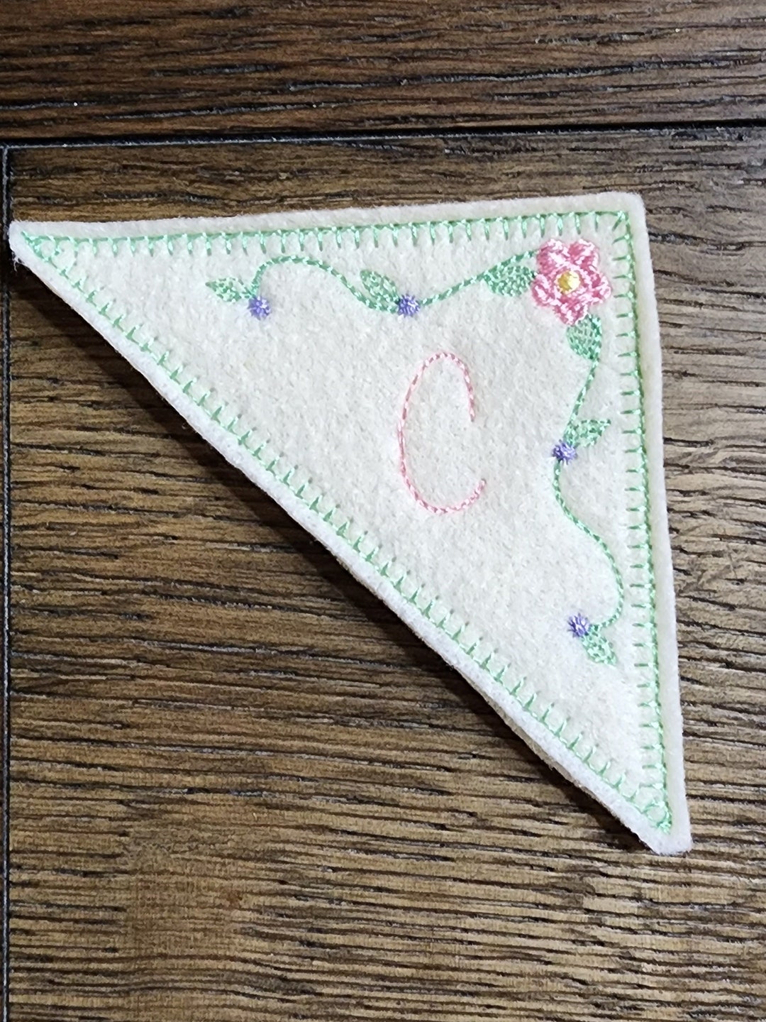 Floral Corner Bookmark Machine Embroidery Design, Digital File, ITH ...