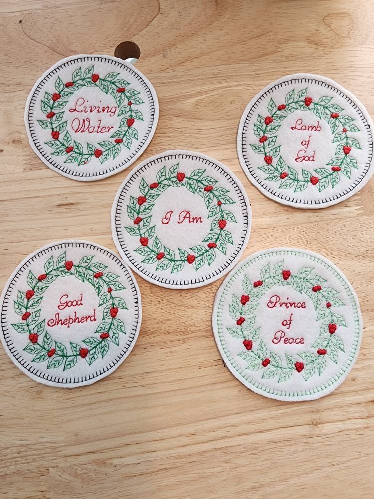 25 Names of Christ Machine Embroidery Advent File, in the Hoop Advent ...