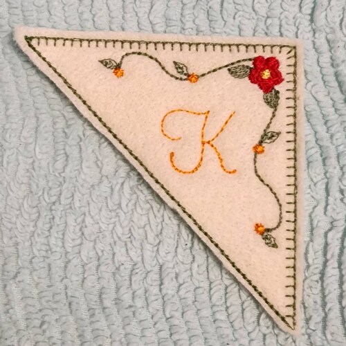 Floral Corner Bookmark Machine Embroidery Design Digital - Etsy