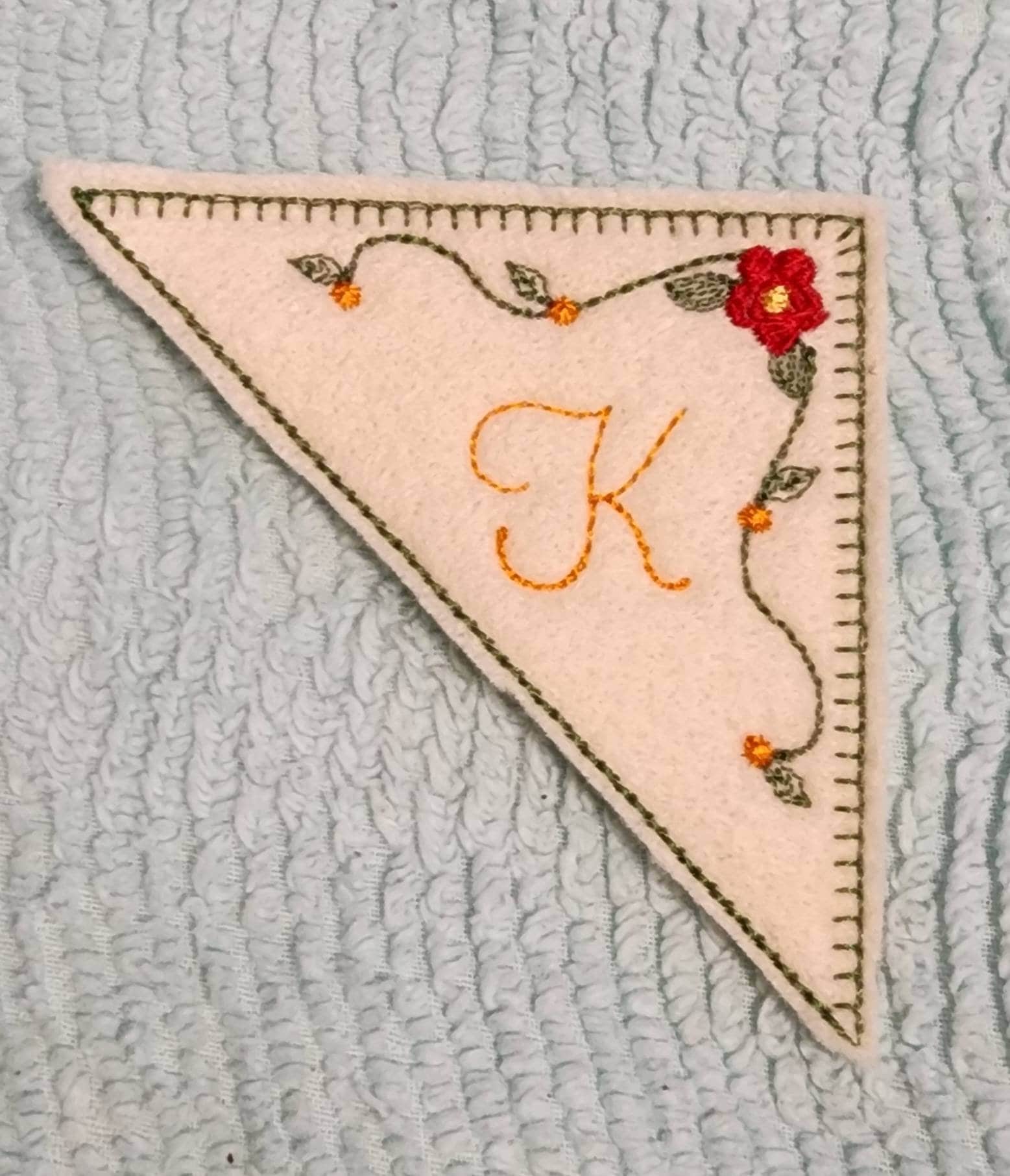 Floral Corner Bookmark Machine Embroidery Design Digital - Etsy