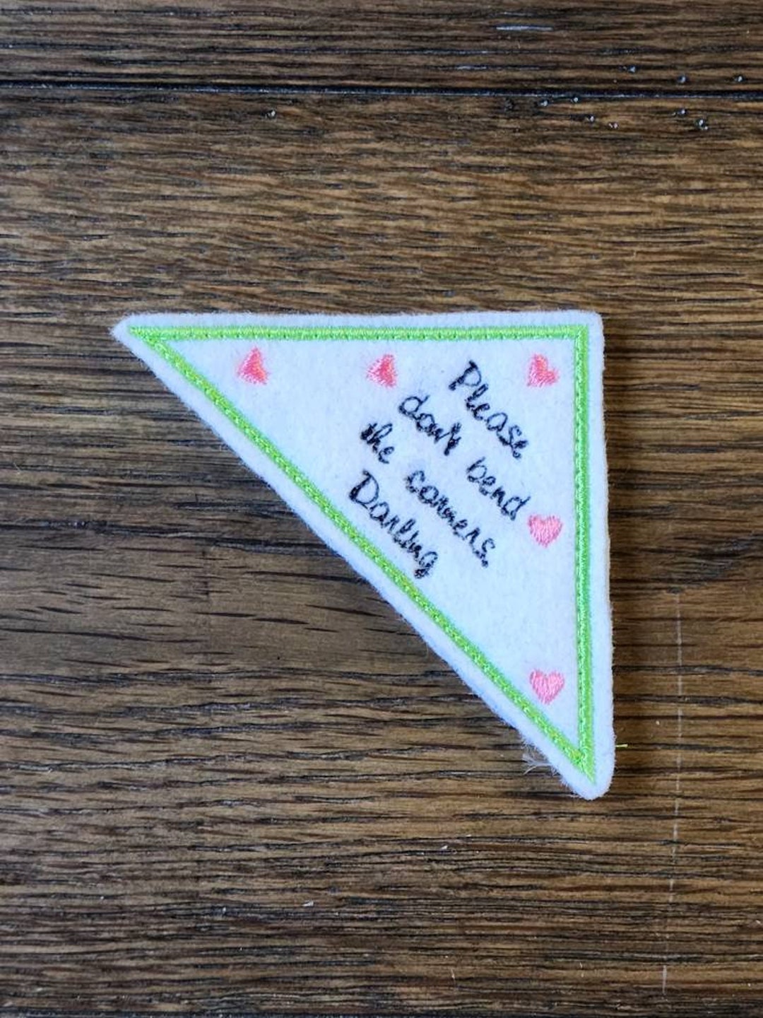 Corner Bookmark Machine Embroidery File, ITH Corner Bookmark, Digital ...