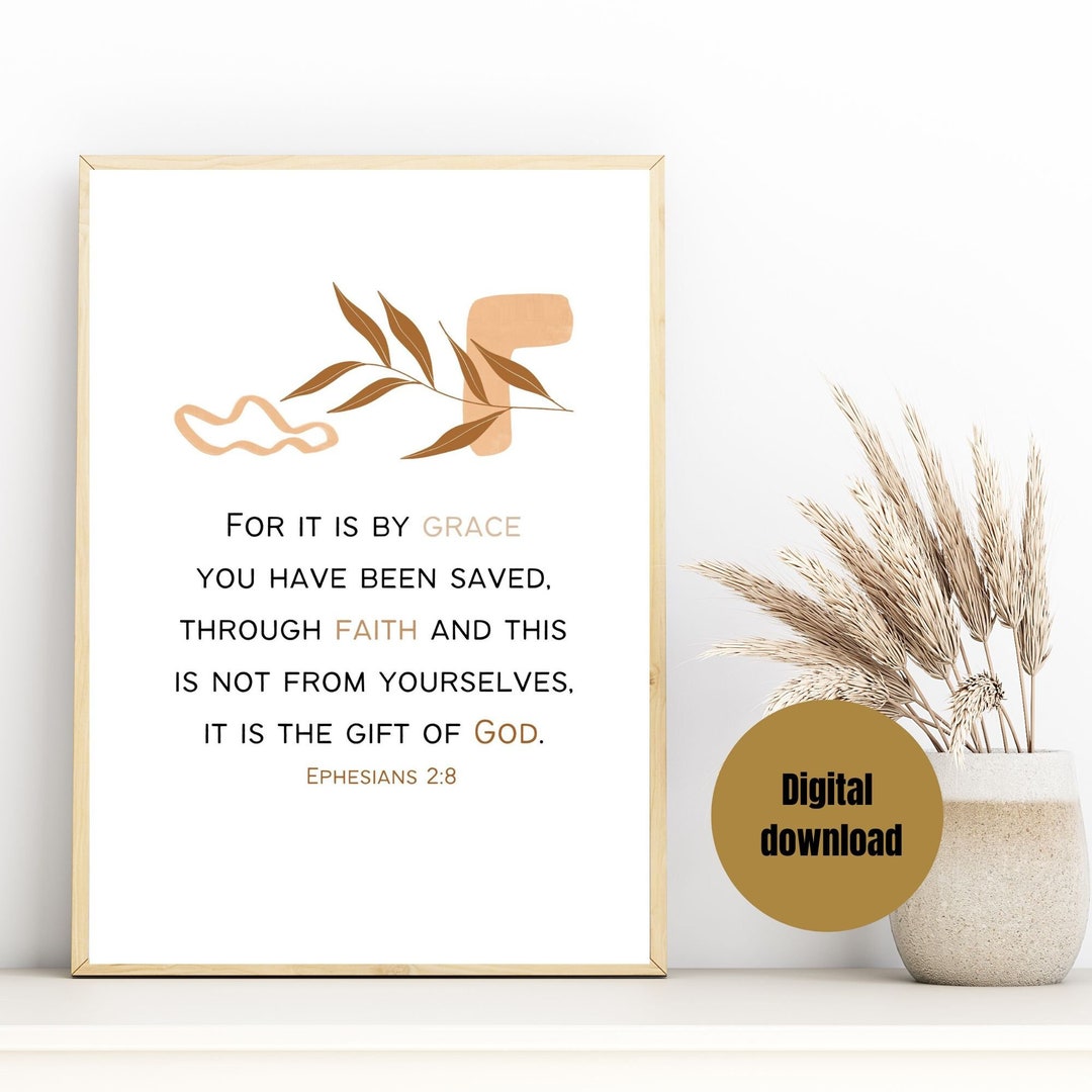 Faith Wall Art, Christian Printable Word Art,biblical Wall Art,modern ...