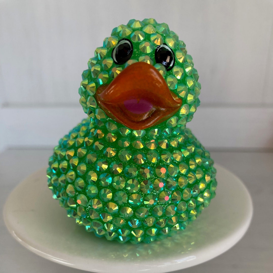 Lime Green Rhinestone Duck - Etsy