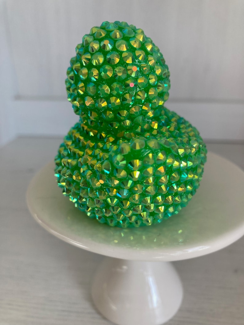 Lime Green Rhinestone Duck - Etsy