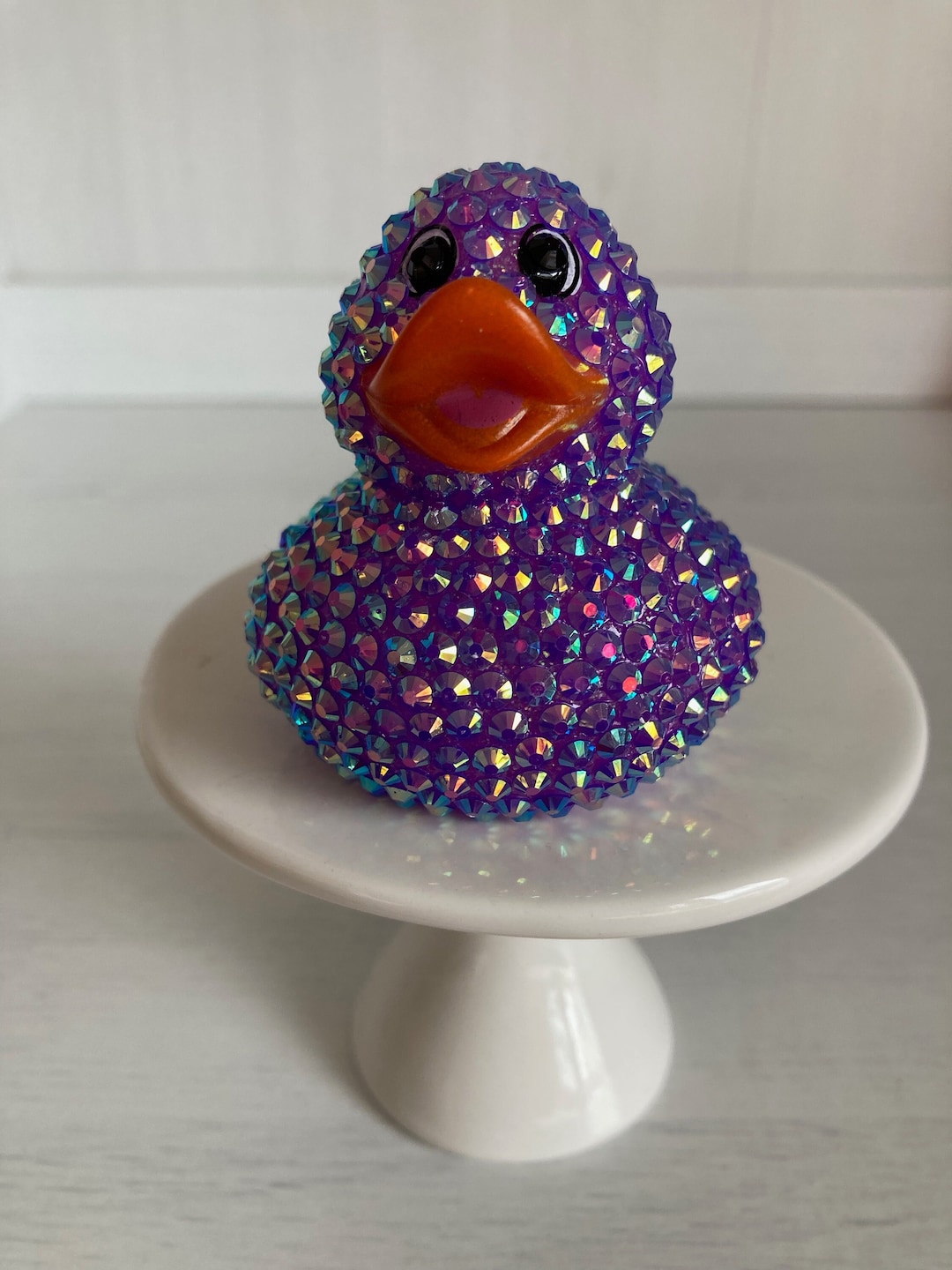 Dark Purple Rhinestone Duck - Etsy