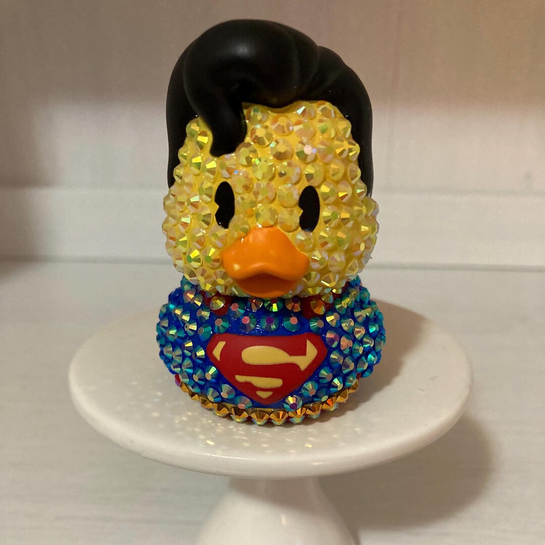 Superman Rhinestone Duck - Etsy