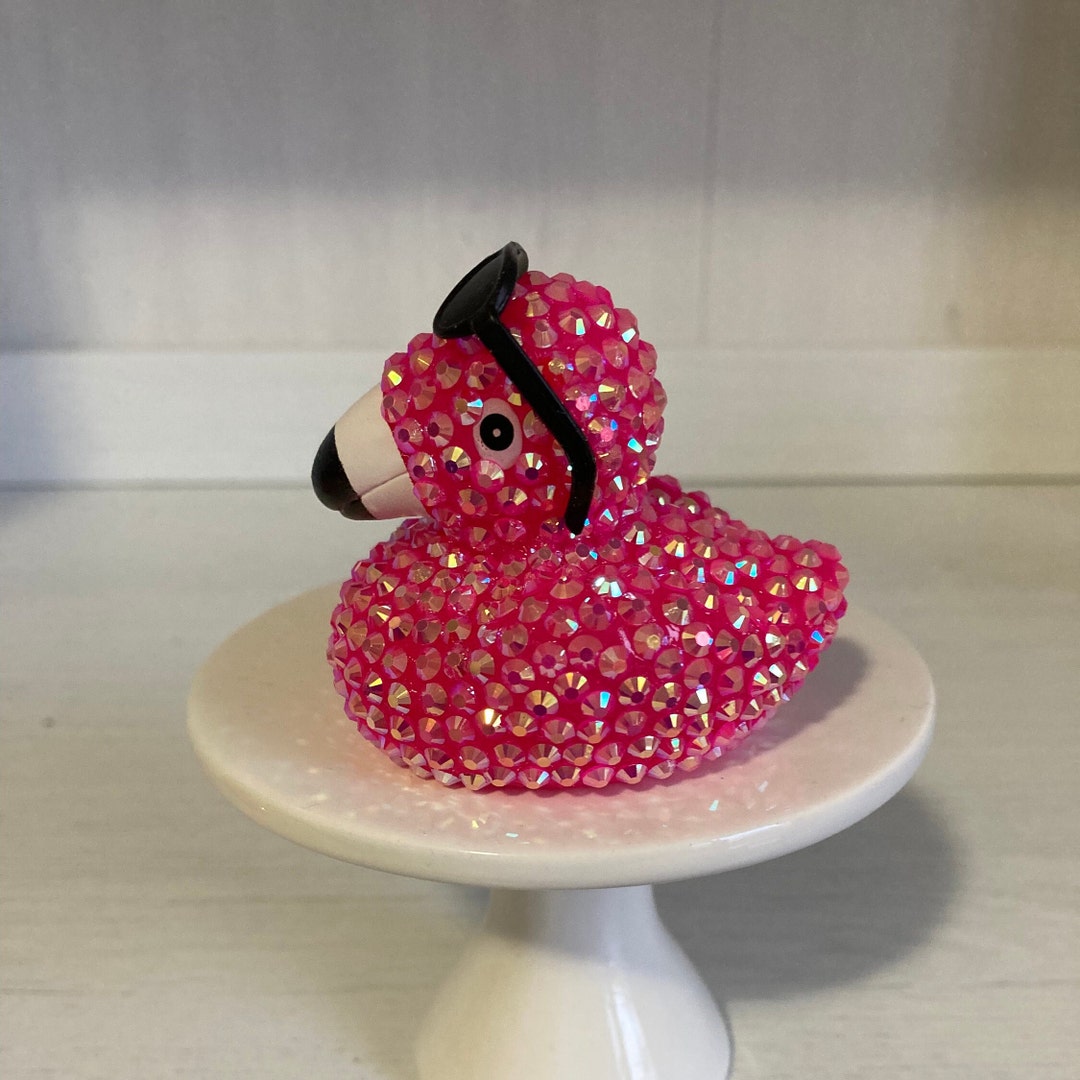 Pink Flamingo Rhinestone Duck - Etsy