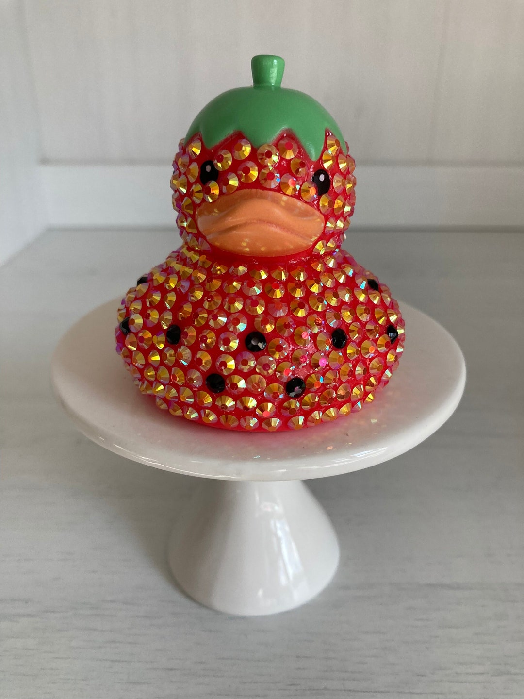 Strawberry Rhinestone Duck - Etsy