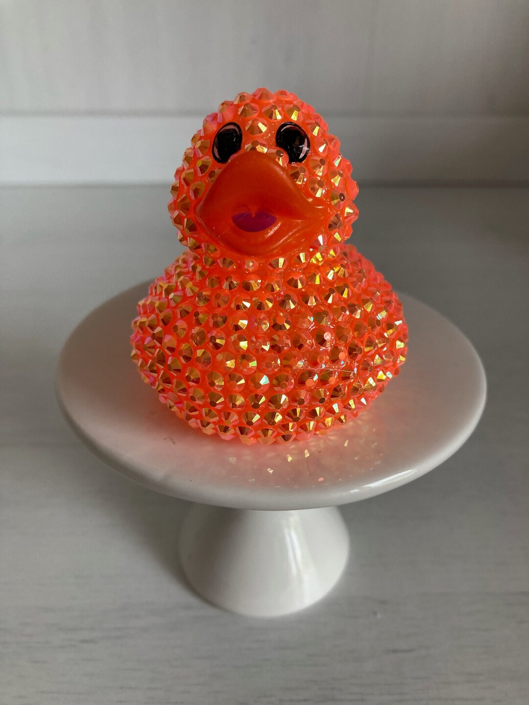 Bright Orange Rhinestone Duck - Etsy