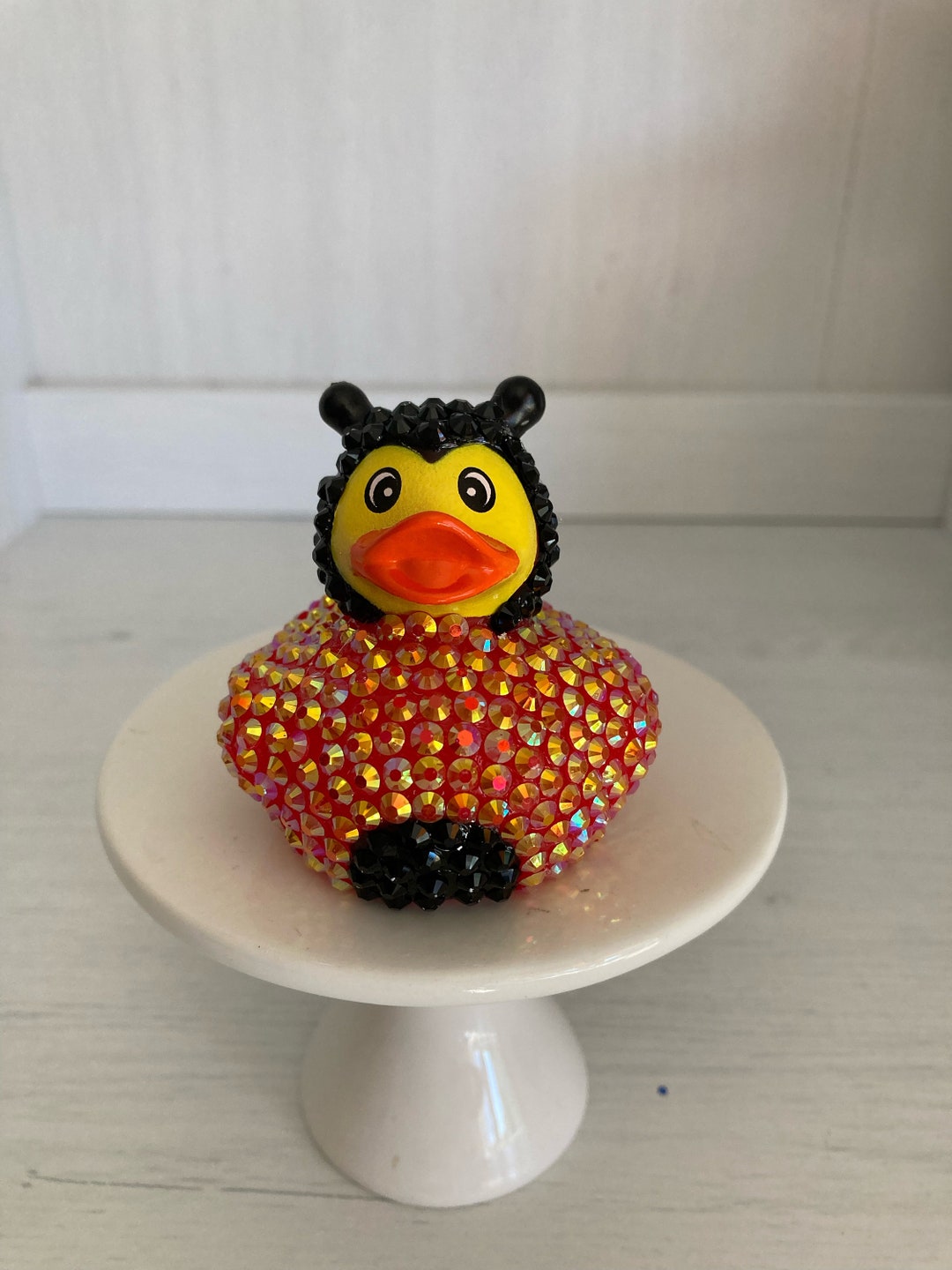 Ladybug Rhinestone Duck - Etsy