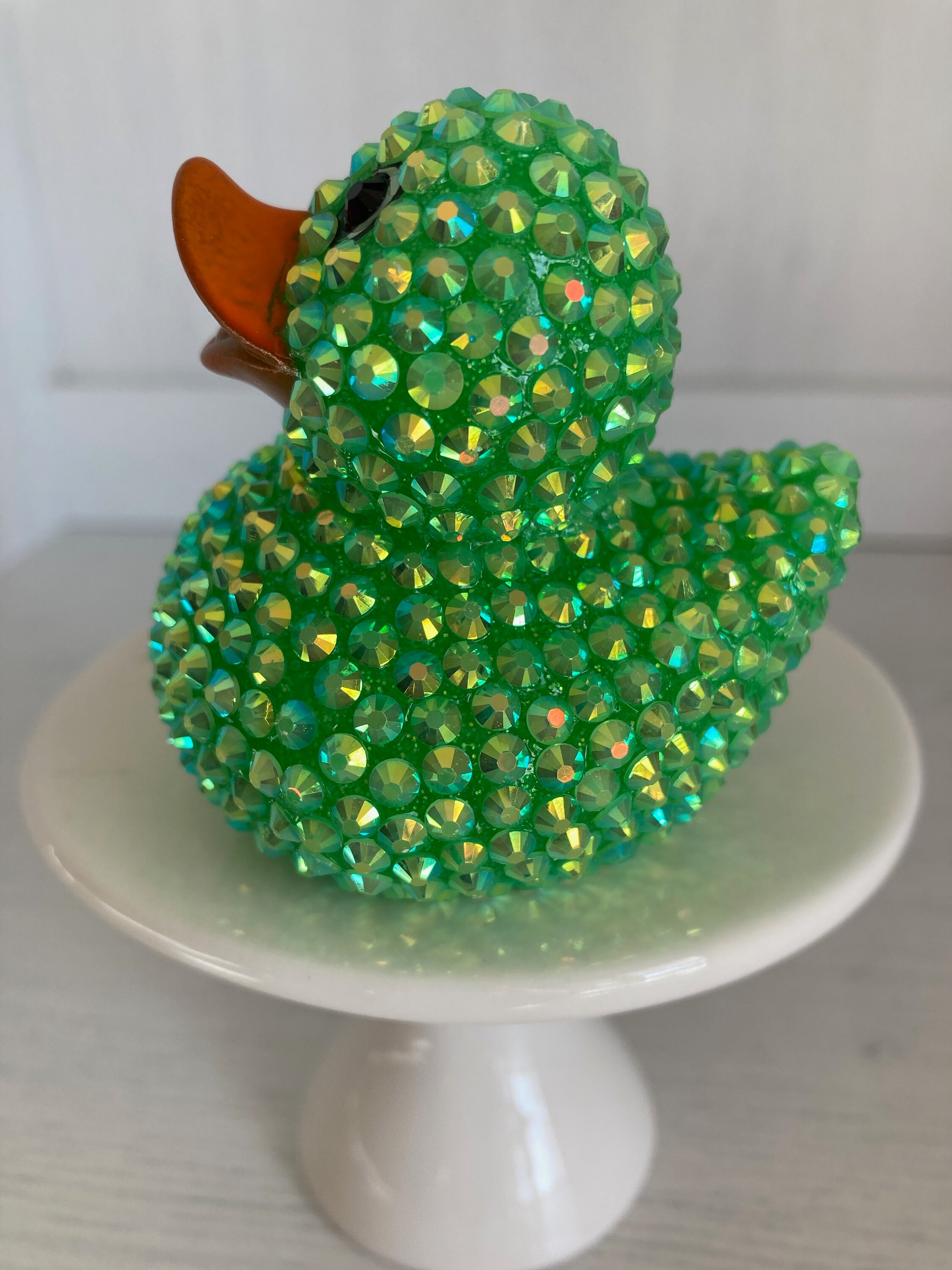 Lime Green Rhinestone Duck - Etsy