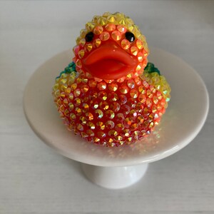 Rainbow Rhinestone Duck - Etsy