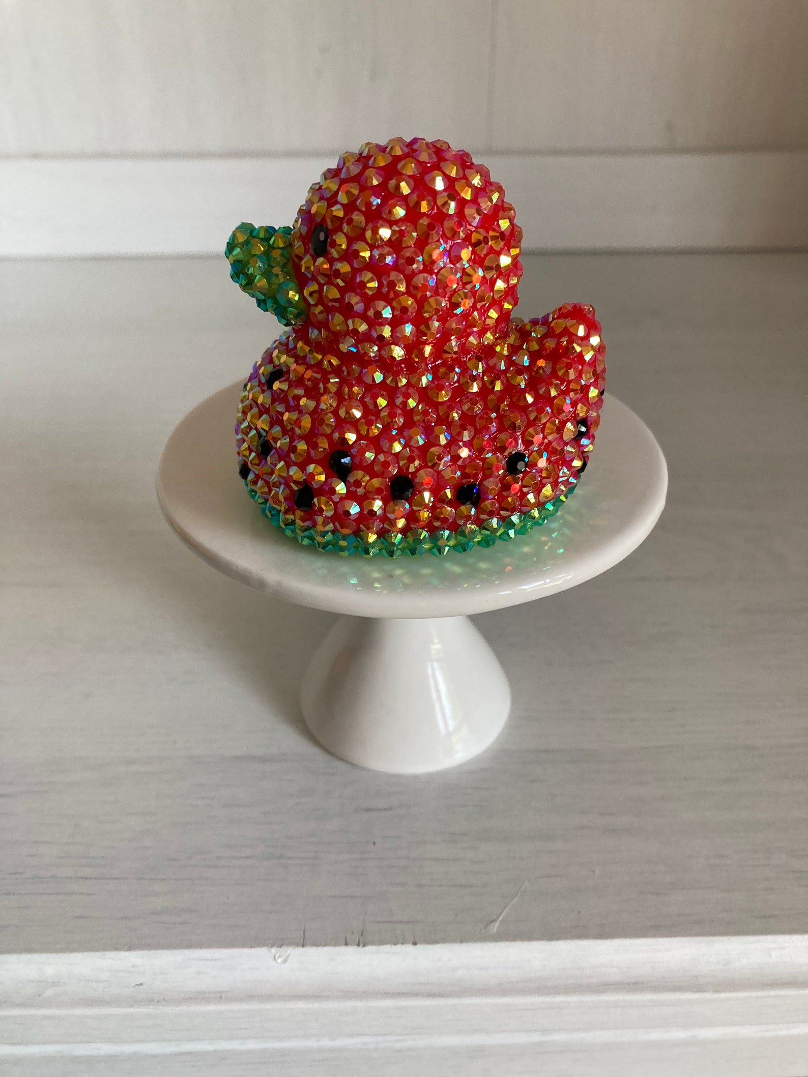 Watermelon Rhinestone Duck - Etsy