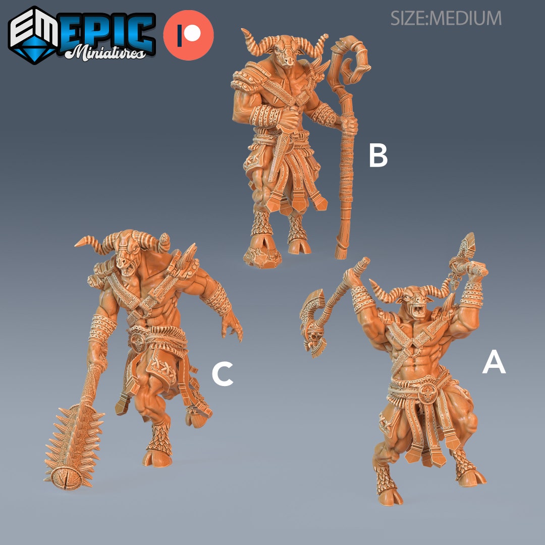 Minotaur Adventurer Epic Figures Dungeon & Dragons D&D Wargaming Role ...
