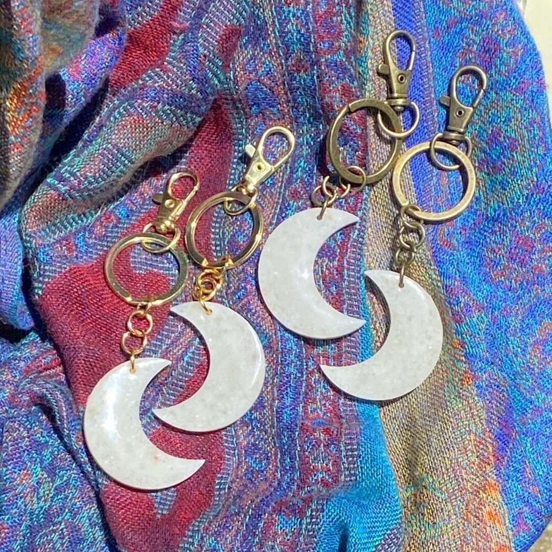 Moon Glow Key Chains - Crescent Moons Are Beautifully Handcrafted in ...