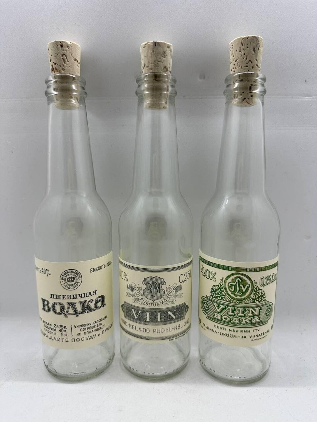 WW2 Soviet Bottles for Vodka (repro) 3 Types - Etsy
