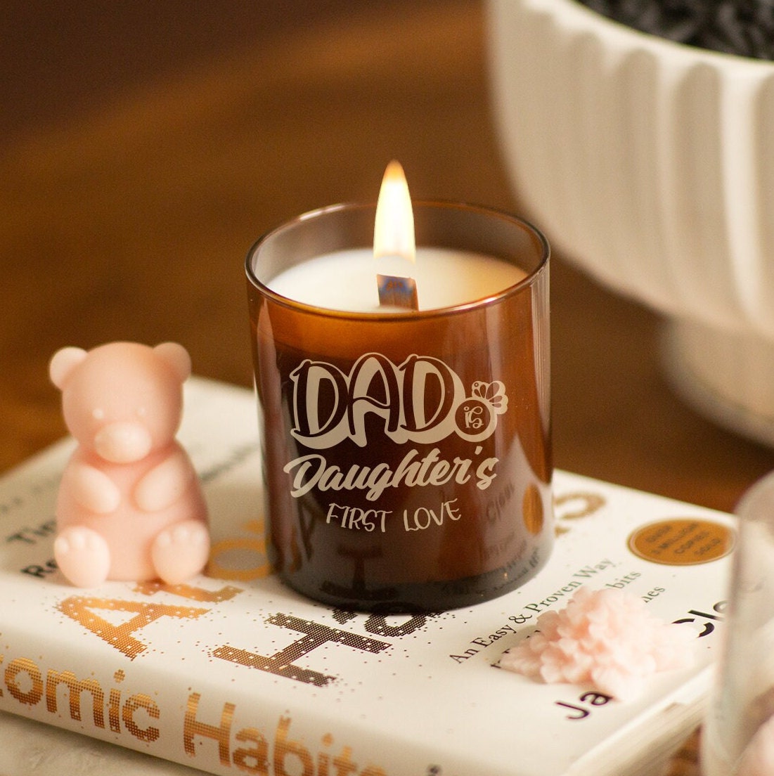 Happy Fathers Day Candle Gift.fathers Day Gift for Dad From Daughter ...