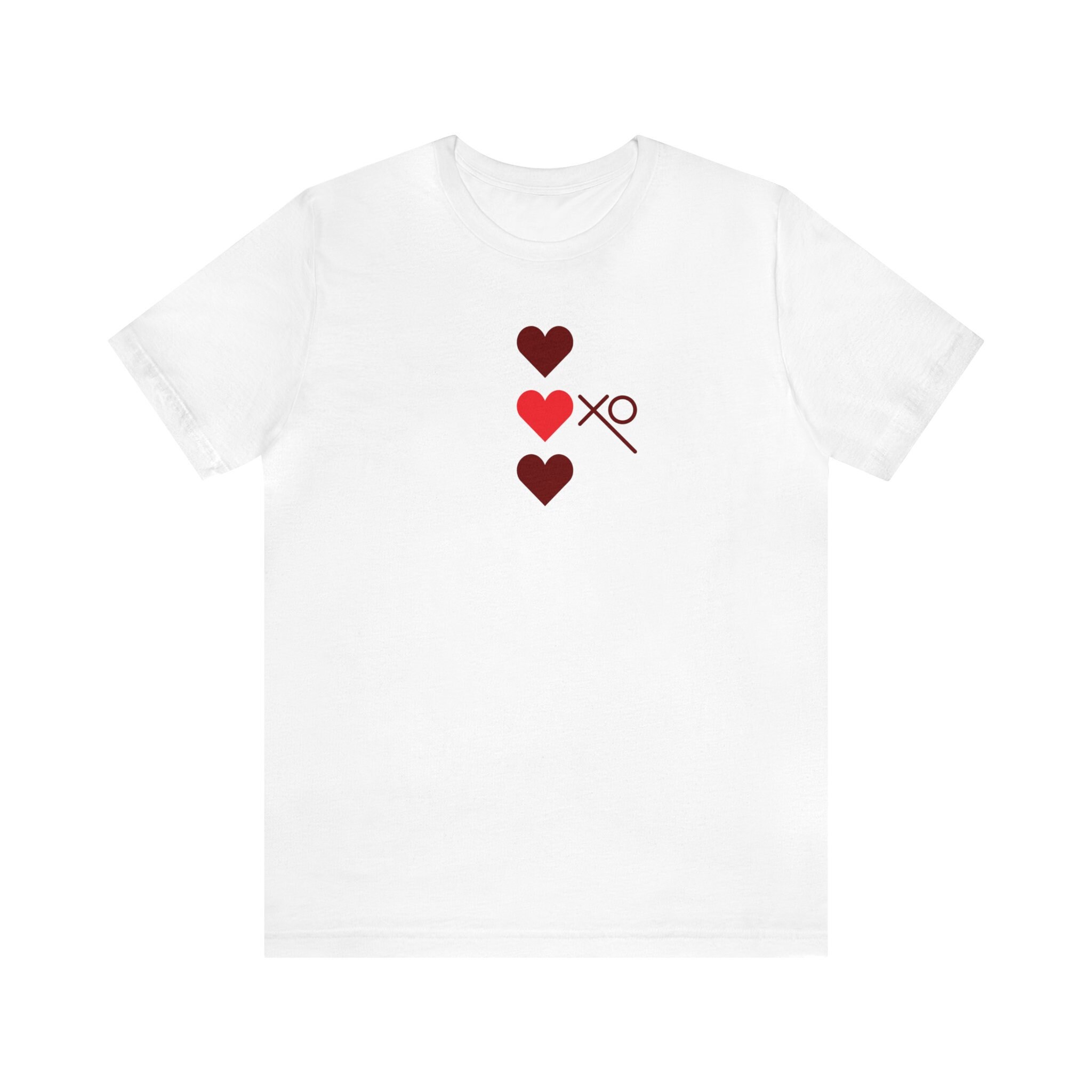 Hearts XO Hug and Kiss Unisex Jersey Short Sleeve Tee / Valentines Day ...