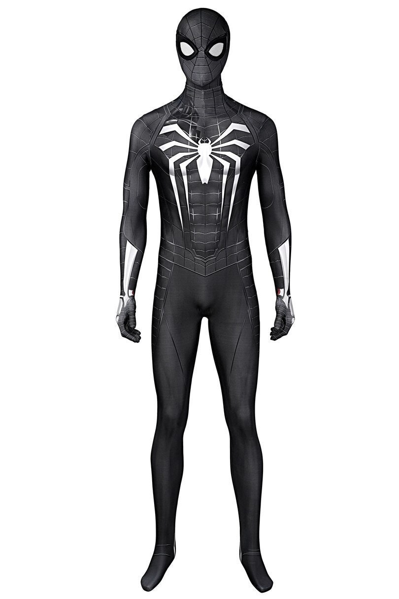 Silver Black Spiderman Morphsuit