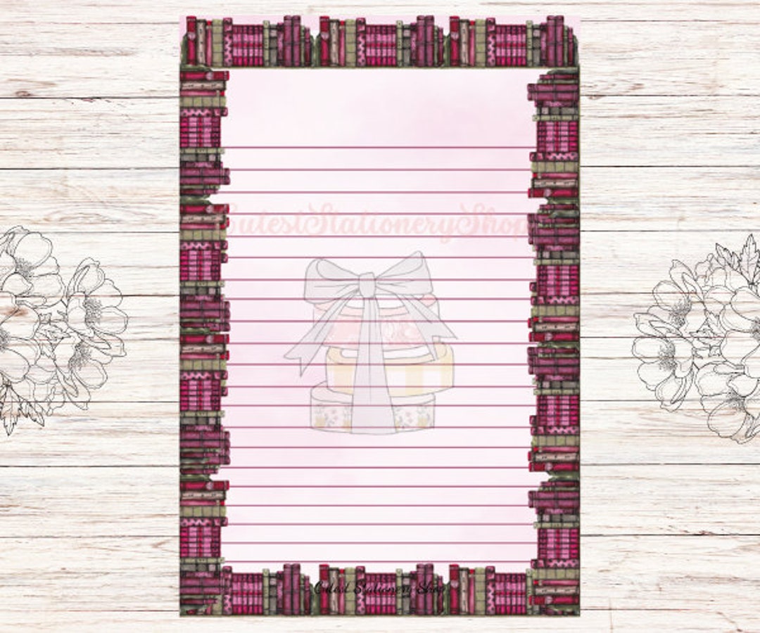 The Pink Bookshelf Stationery Writing Paper Book Stationery Pen Pal Kit ...