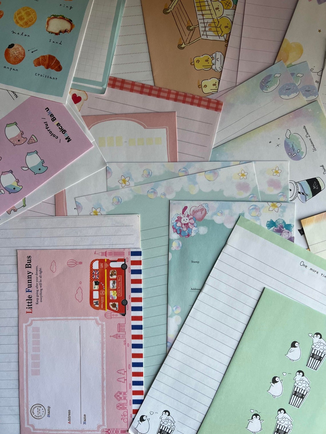 Kawaii Letter Sets Grab Bag Kawaii Writing Set Kawaii - Etsy